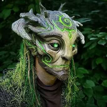 Amazon.com: shyhand Forest Spirit Mask Elves Led Light Up Mask ...