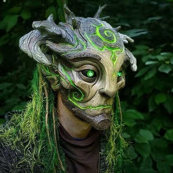 Amazon.com: shyhand Forest Spirit Mask Elves Led Light Up Mask ...