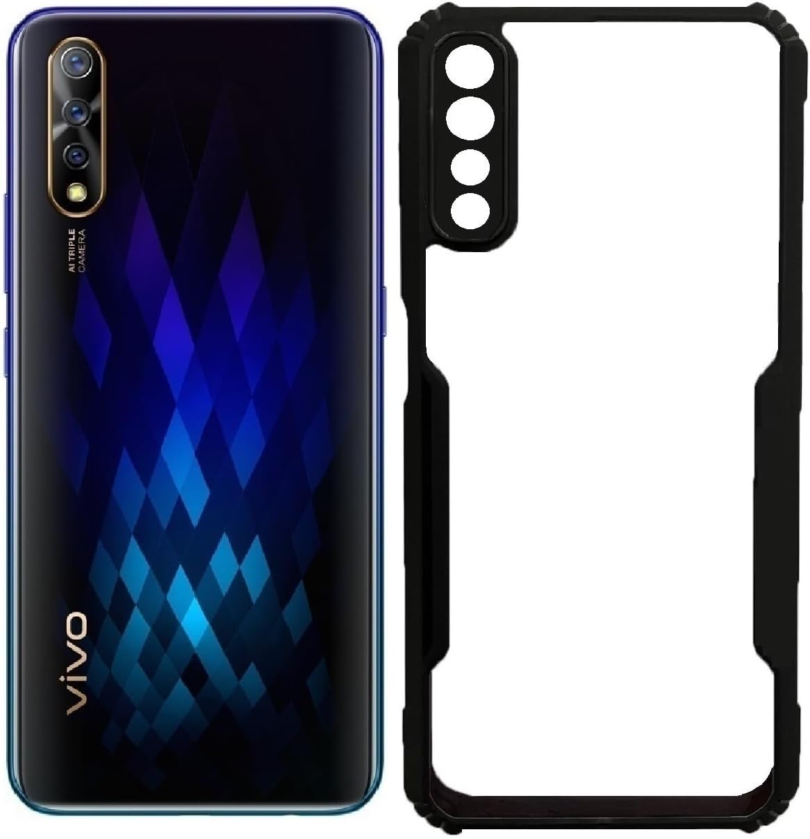 Carrywrap Plastic Armor Hard Back Cover Case For Vivo S1/ Vivo Z1X,Multi-Coloured : Amazon.in ...