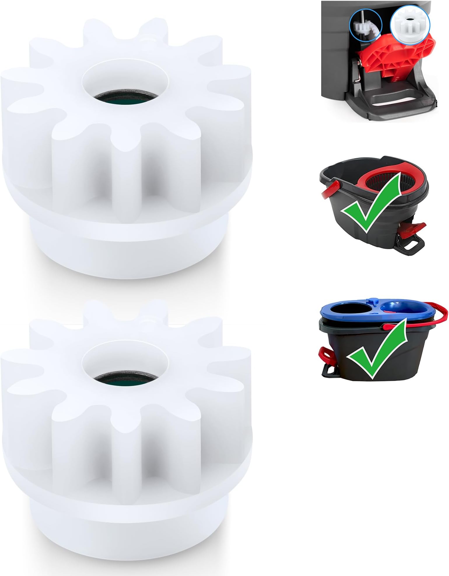 Amazon.com: YWSH 6 Pack Spin Mop Bucket Gear Compatible with Ocedar ...