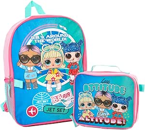 Amazon.com: 16 Inch LOL Surprise Backpack with Lunch Box Set for Girls ...