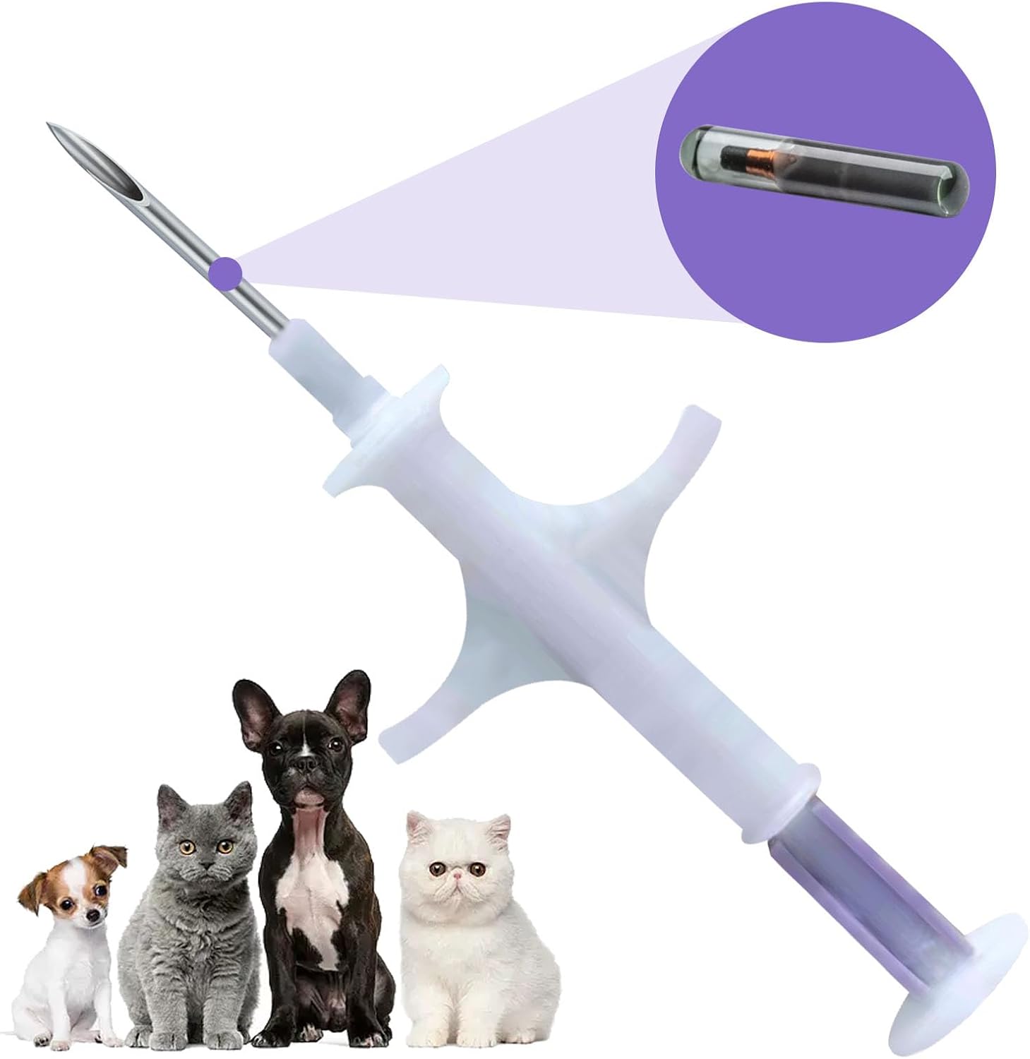 Manruta Universal Scannable Small Microchips ID Tag,Preload 1.4X8 mm ...