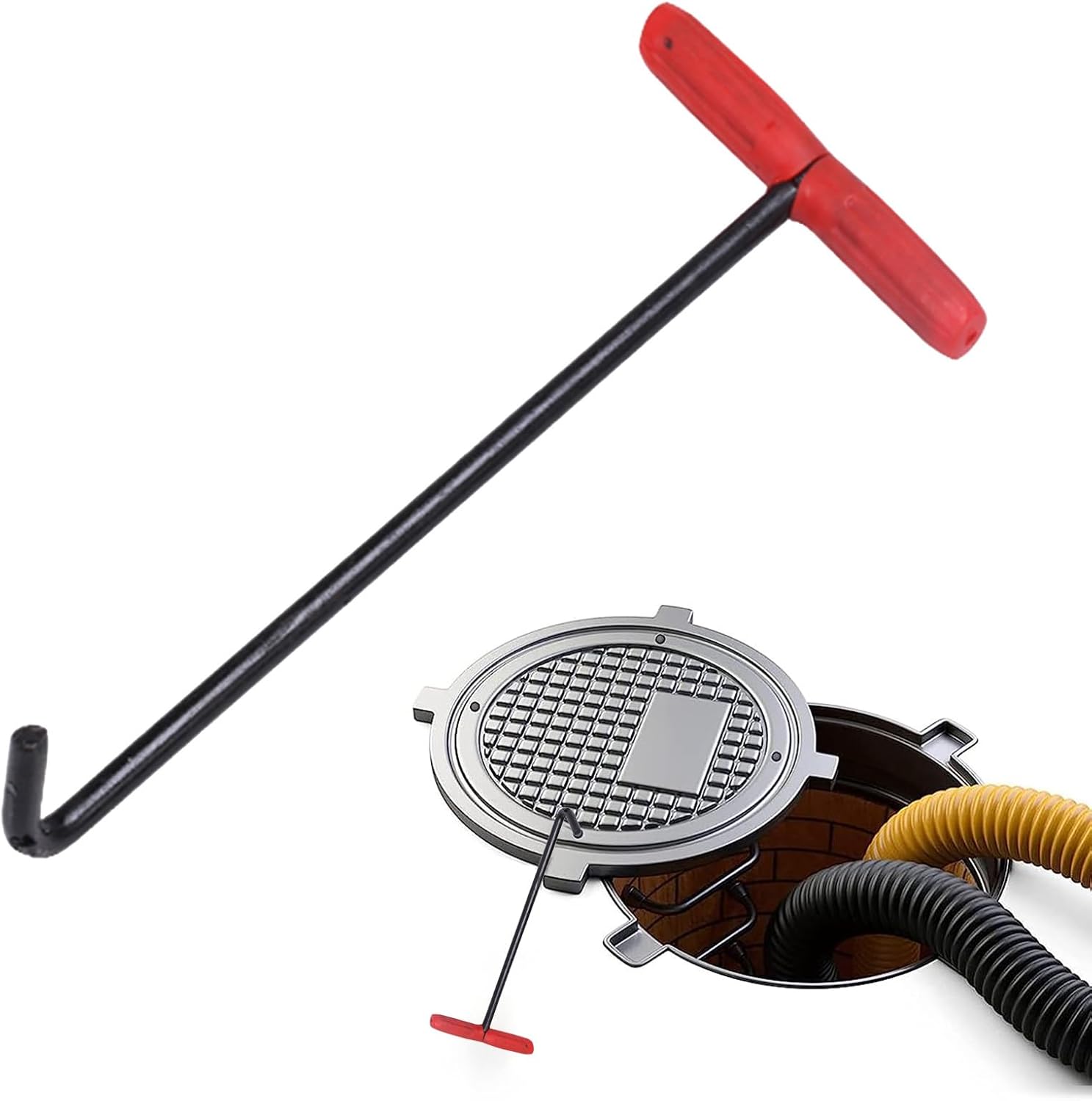 Amazon.com: NUNETH Lifting Removal Manhole Cover Hooks Outdoor, Steel ...