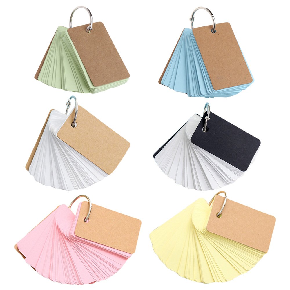 Buy Study Cards Blank Multicolor Flash Cards for Office DIY School ...