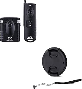 Amazon.com : JJC Radio Wireless Remote Control & 58mm Front Lens Cap Cover for Canon EOS Rebel ...