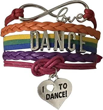 Amazon.com: Sportybella Dance Bracelet- Dance Jewelry - Rainbow Love ...