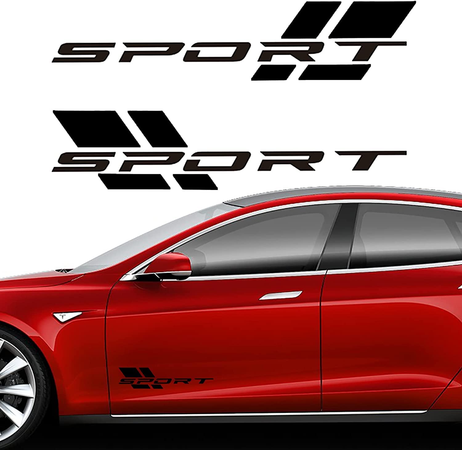 ISEE 360® 2 PCs Sport Car Side Door Stickers for All Cars Exterior ...