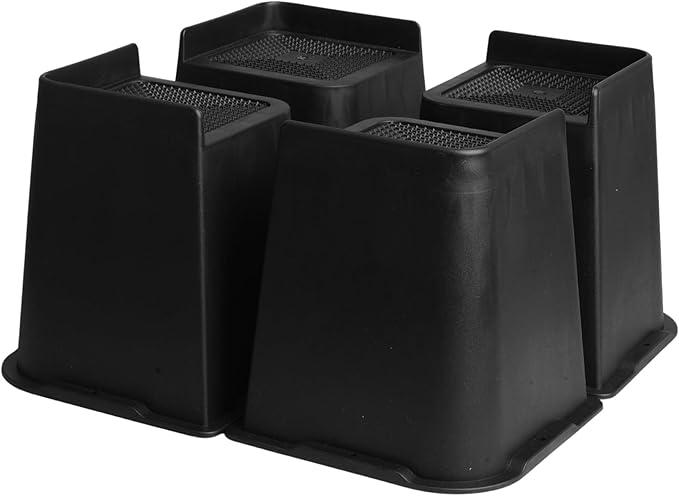 Tcatec 6 inch Bed Risers L-Shape Furniture Risers Heavy Duty Sturdy ...