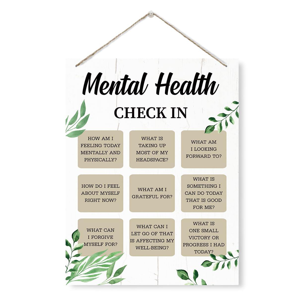 Amazon.com: Therapy Office Decor, Mental Health Wood Sign, Rustic ...