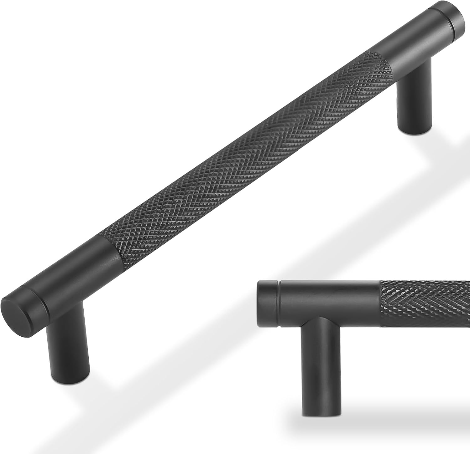 POVEFONK 10 Pack 6-5/16 inch(160mm) Matte Black Kitchen Cabinet Handles ...