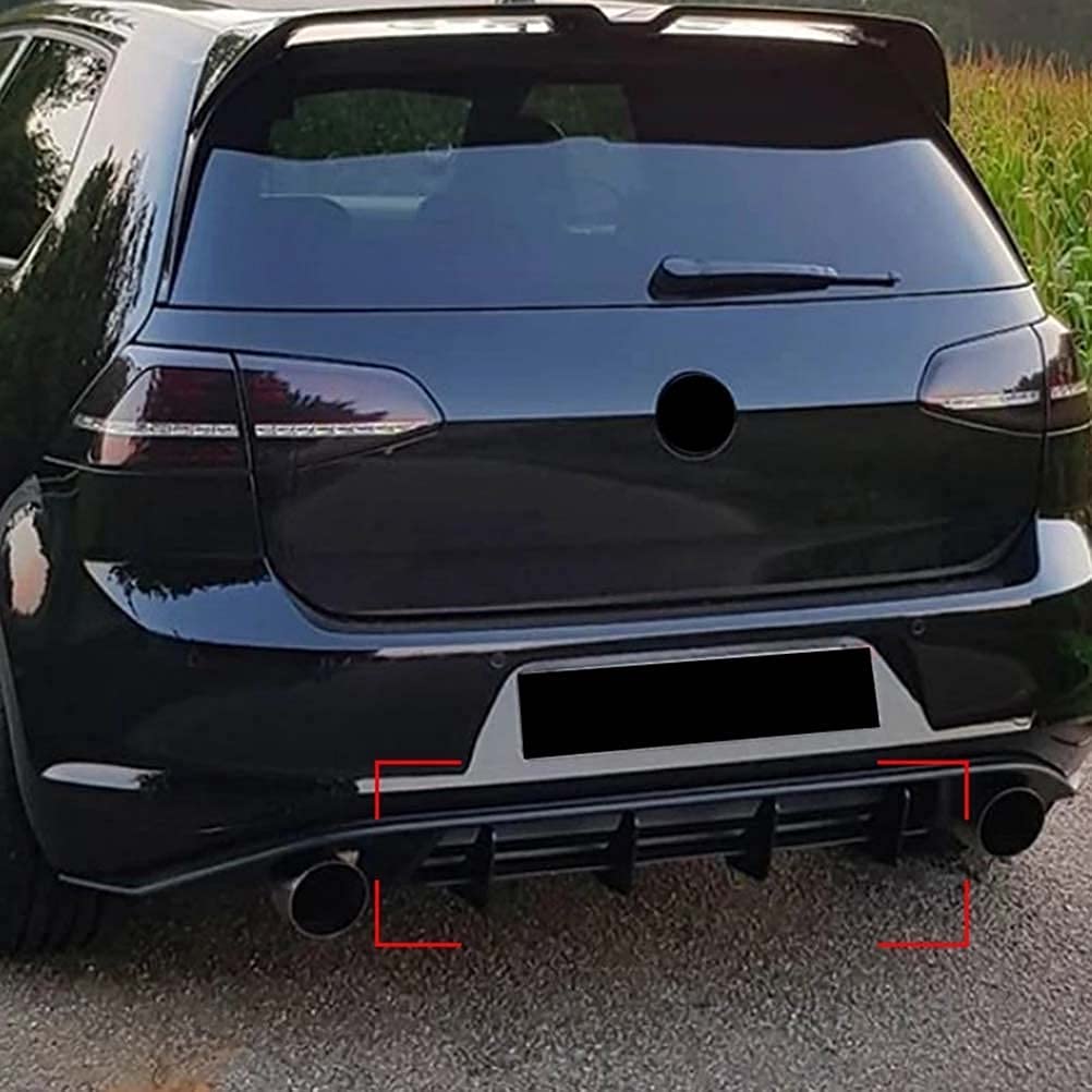 Buy ABS Rear Bumper Diffuser Shark Fins Spoiler Lip Wing for VW Golf 7 ...