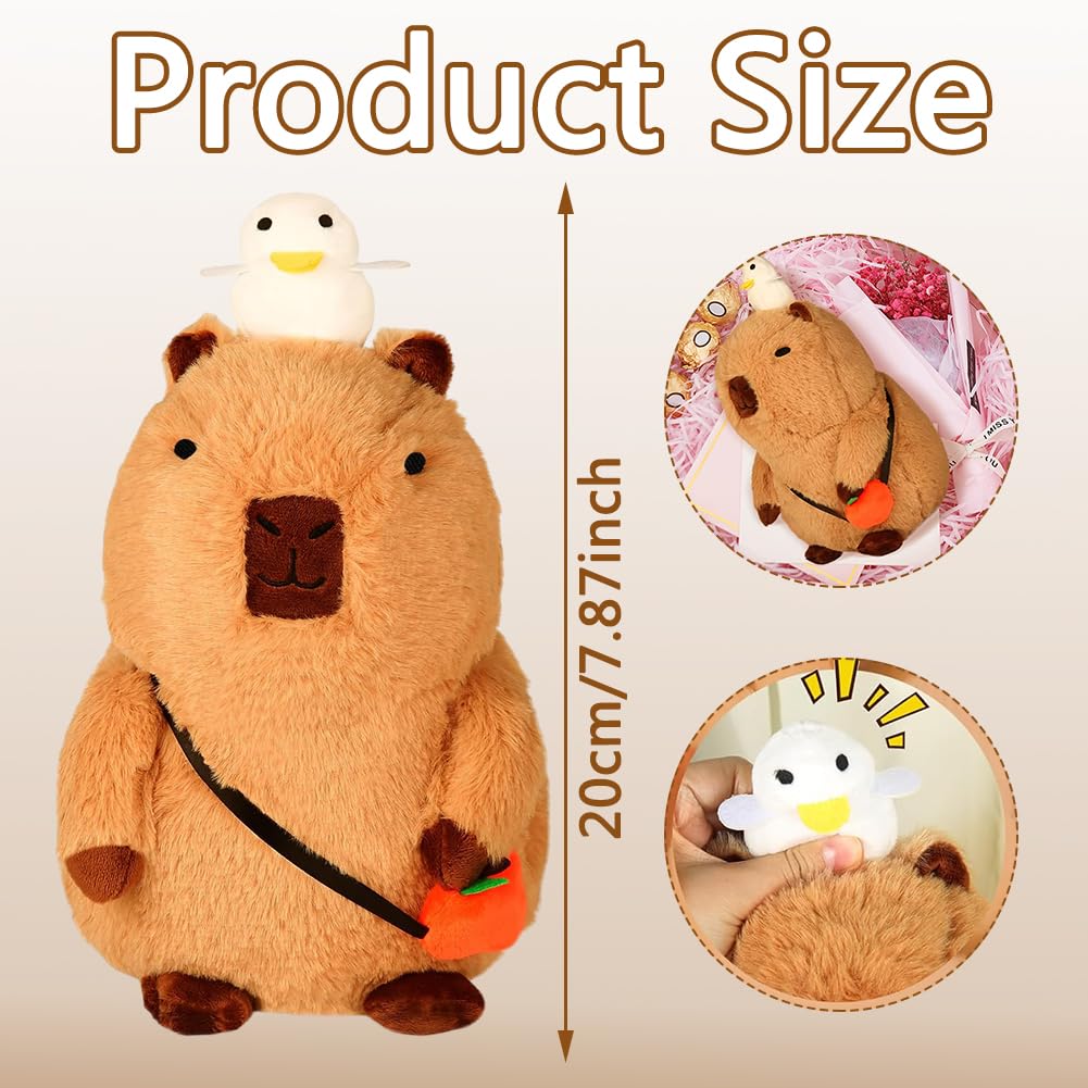 Capybara Plush Doll,Sitting Position Capybara Toy,20 cm Capybara ...