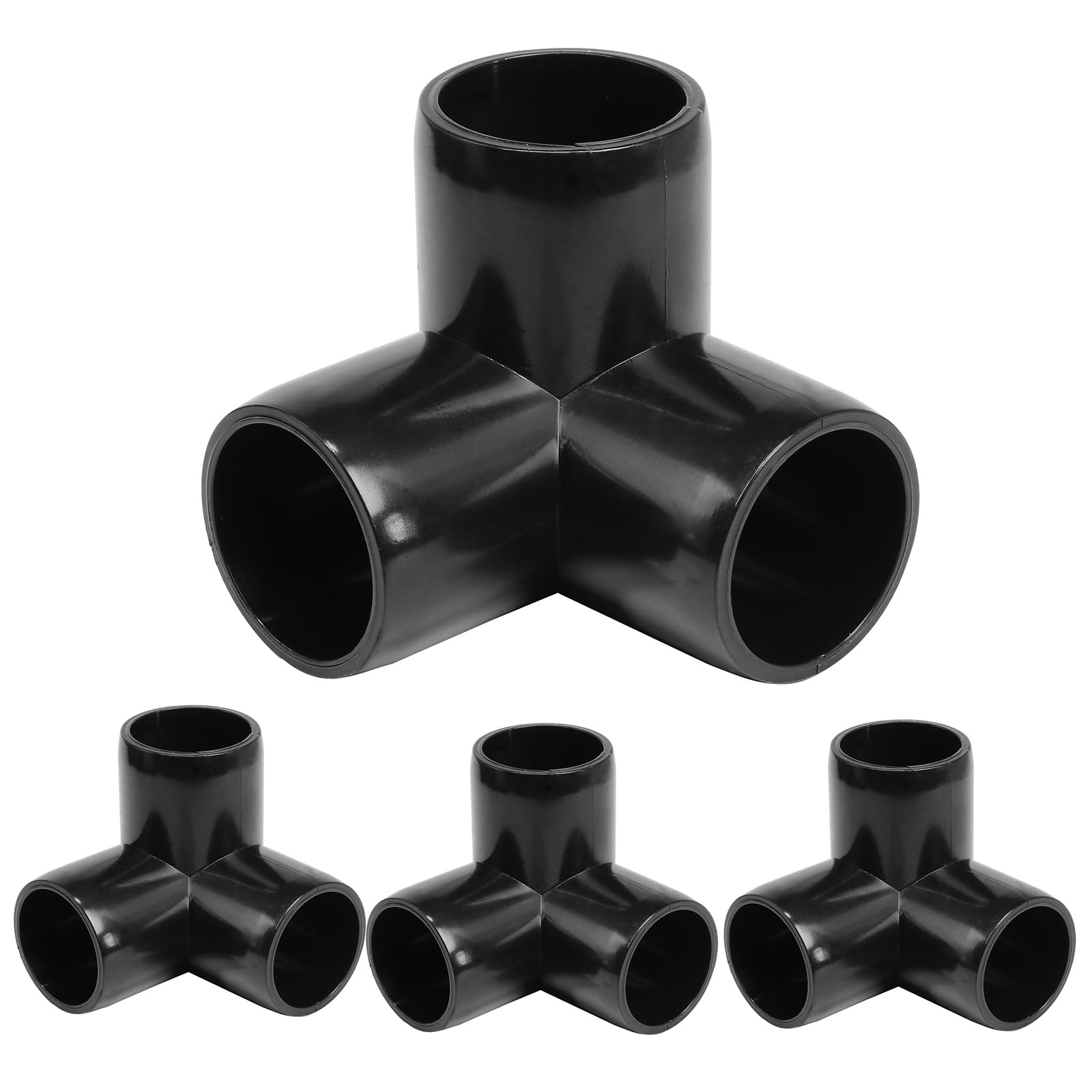 Amazon.com: Zernmiarder 3 Way PVC Pipe Fittings 3/4 Inch, Black PVC ...