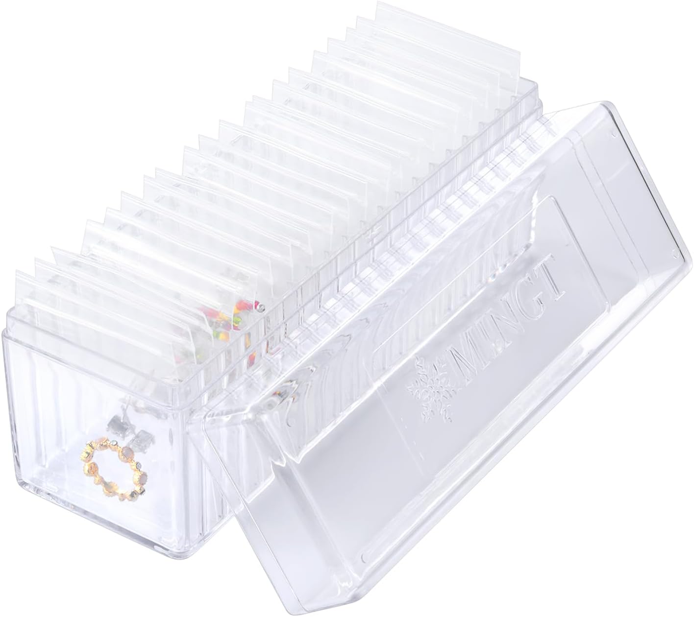 Amazon.com: ZEXALOR Clear Travel Jewelry Organizer Box, Rectangular ...