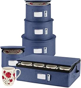 Amazon.com: Hard Shell China Storage Containers 5-Piece Set Moving ...