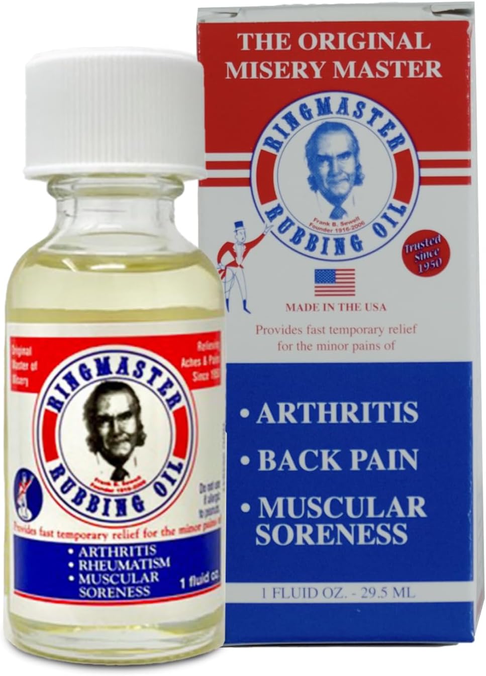 Amazon.com: Ringmaster Rubbing Oil Pain Relief Since 1950 Made in USA ...