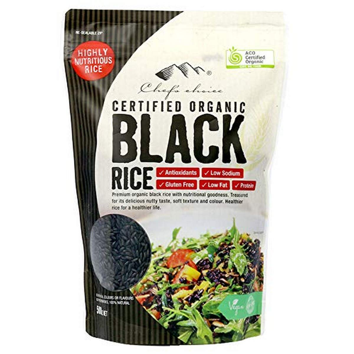 Chef's Choice Organic Black Rice 500 g : Amazon.com.au: Pantry Food ...