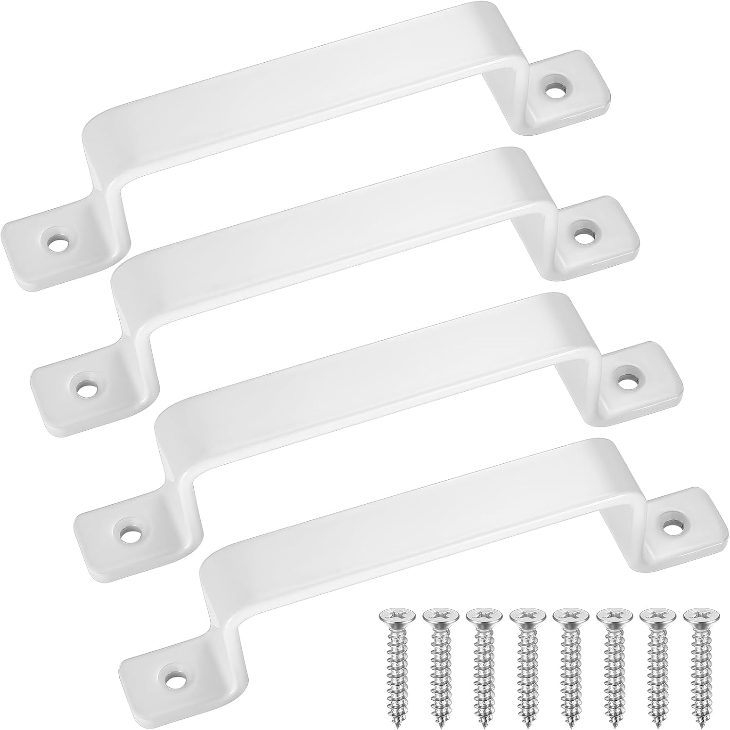 Amazon.com: BJBJJIU 4 Pcs Sliding Barn Door Handles, White 7.4 inch ...