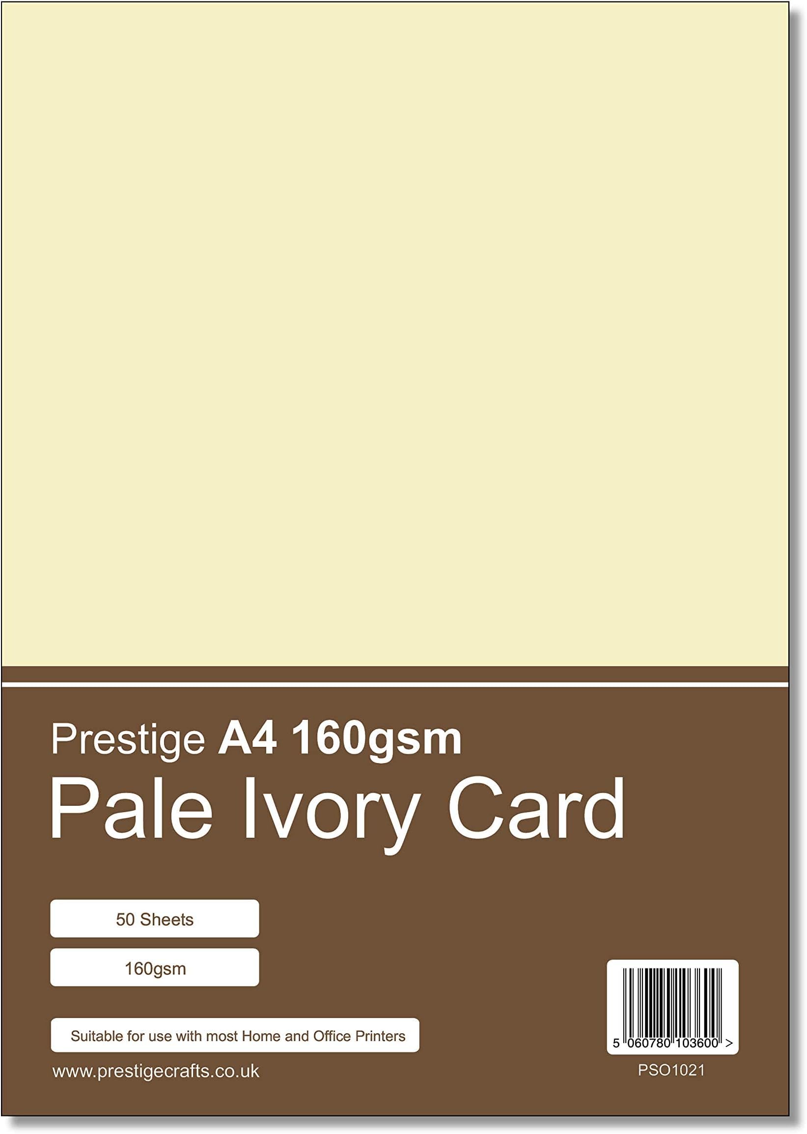 Ivory Cream A4 Coloured Craft Card 210gsm x 100 Sheets : Amazon.co.uk ...