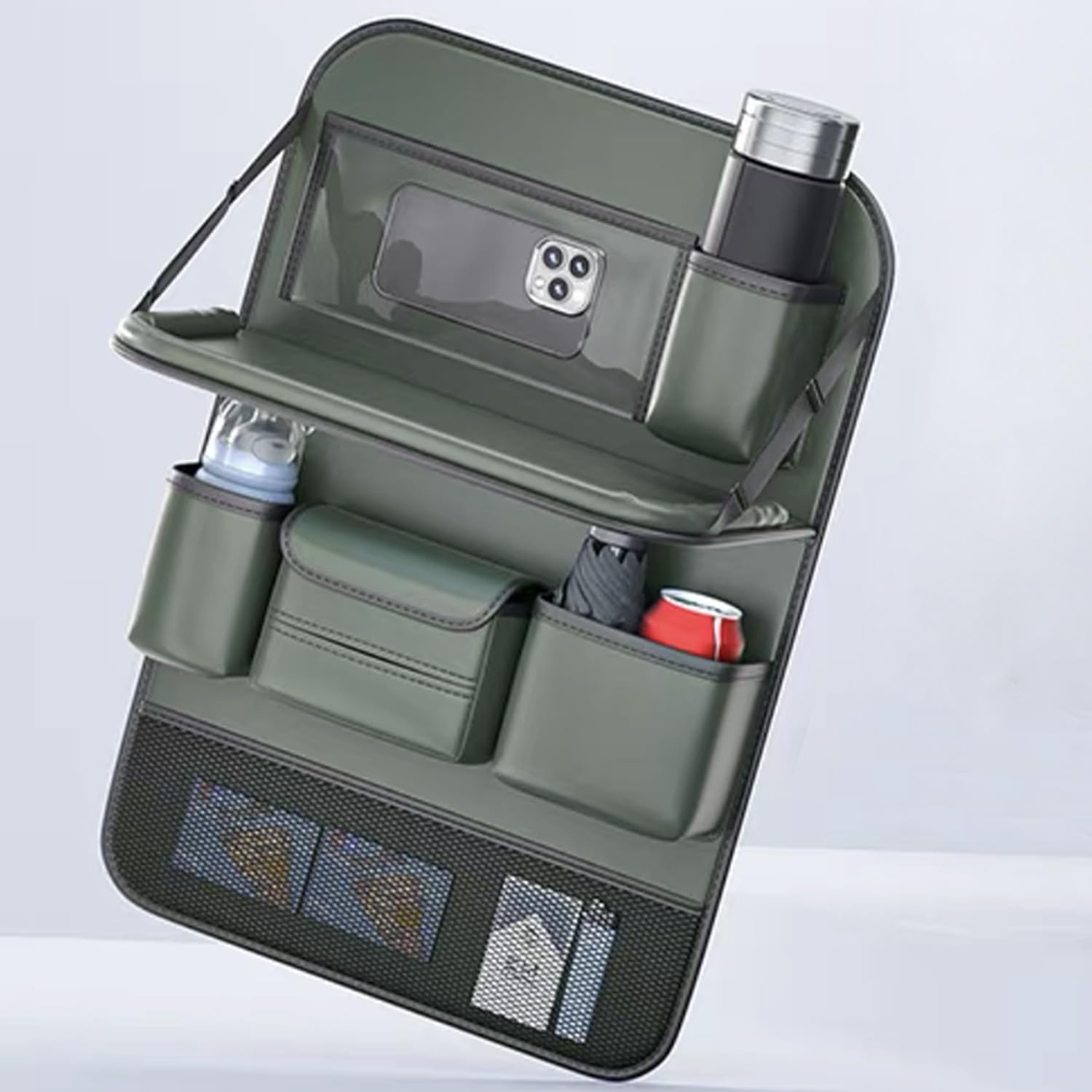 Amazon | Hopeholic シートバックポケット 車 テーブル 後部座席収納 テーブル機能付き 折りたたみ キックガード 汚れ防止 多機能 車用収納ポケット iPad収納ポケット ...