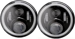 Headlights For Land For Rover For Defender 90/110 Led Halo Angel Eyes ...