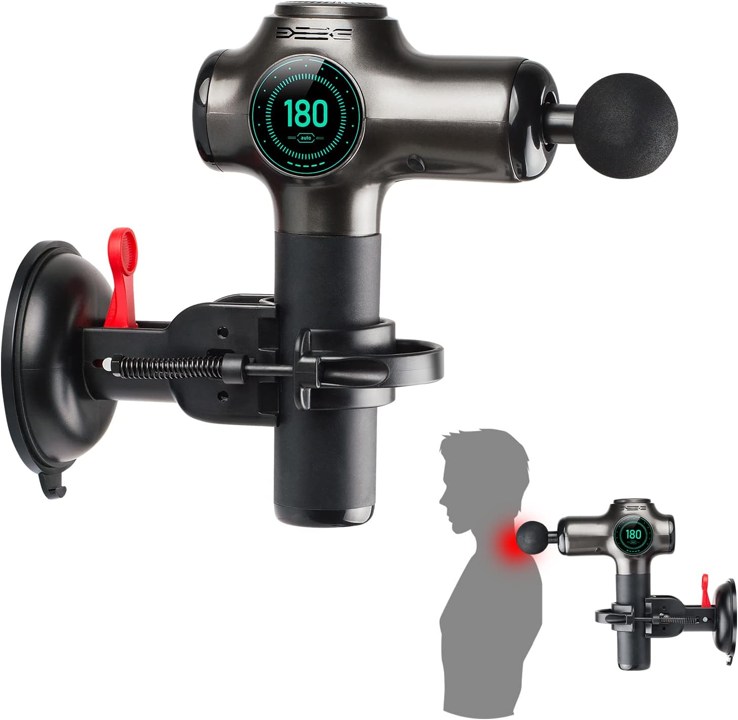 Amazon.com: GEHUAY Massage Gun Holder for Back - Strong Suction Massage ...