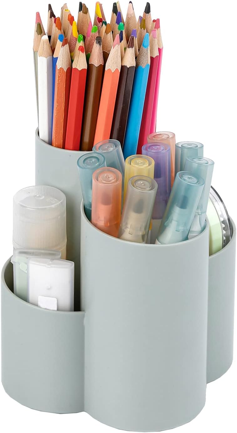 YAKALIKA Stifthalter mit 4 Fächern, Kunststoff-Stiftbecherständer für ...