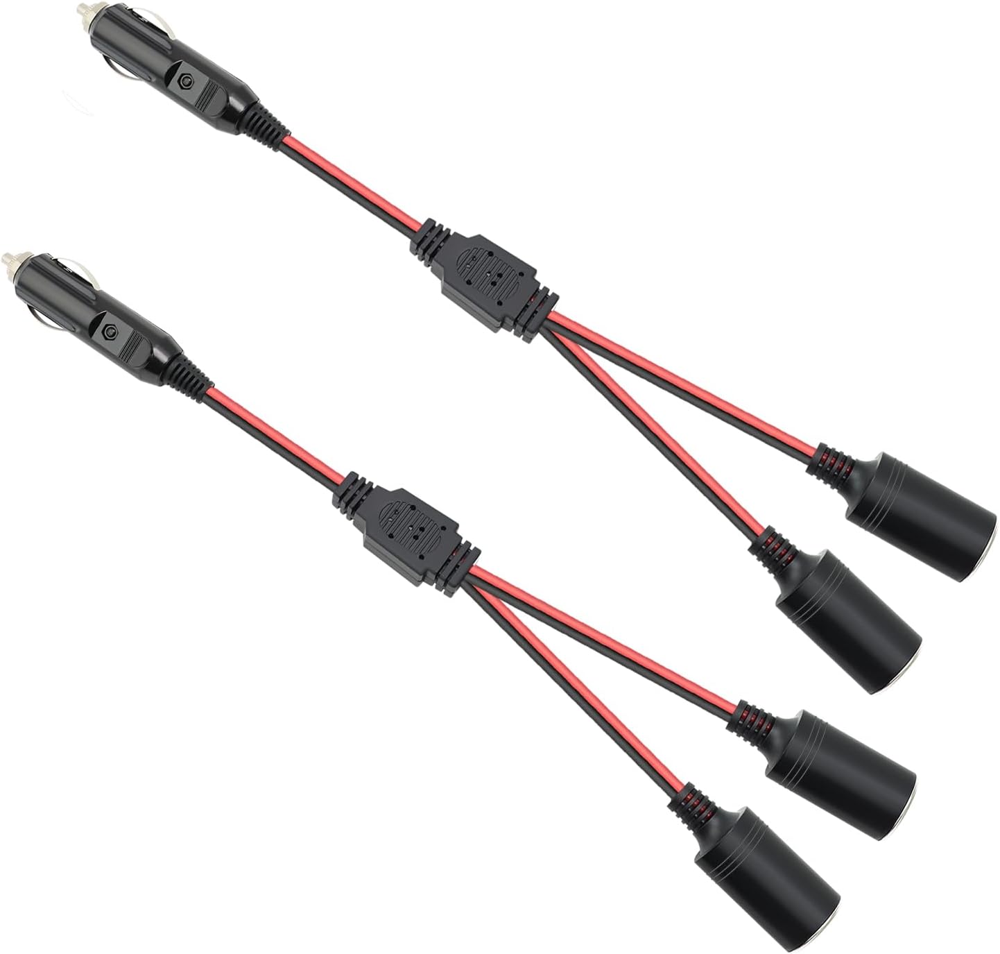 Amazon.com: yyzimuqi 2Pcs 1FT 24V/12V Car Cigarette Lighter Plug 1 To 2 ...