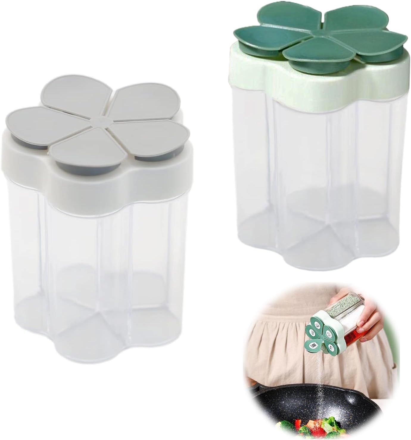 Amazon.com: 2 Pcs 5 in 1 Spice Containers, Multi-Spice Dispenser ...