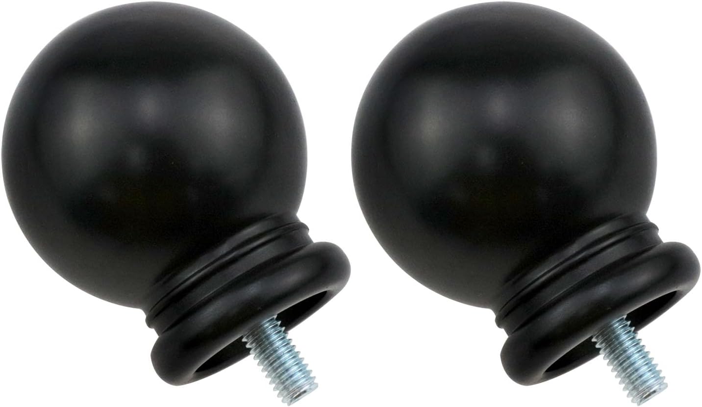 Amazon.com: zutisay Black Plastic Drapery Pole Ball End Curtain Rod ...