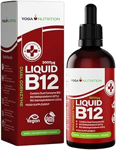 Vitamin B12 Liquid High Strength - Large 100ml Bottle - 3000mcg - Methylcobalamin ...