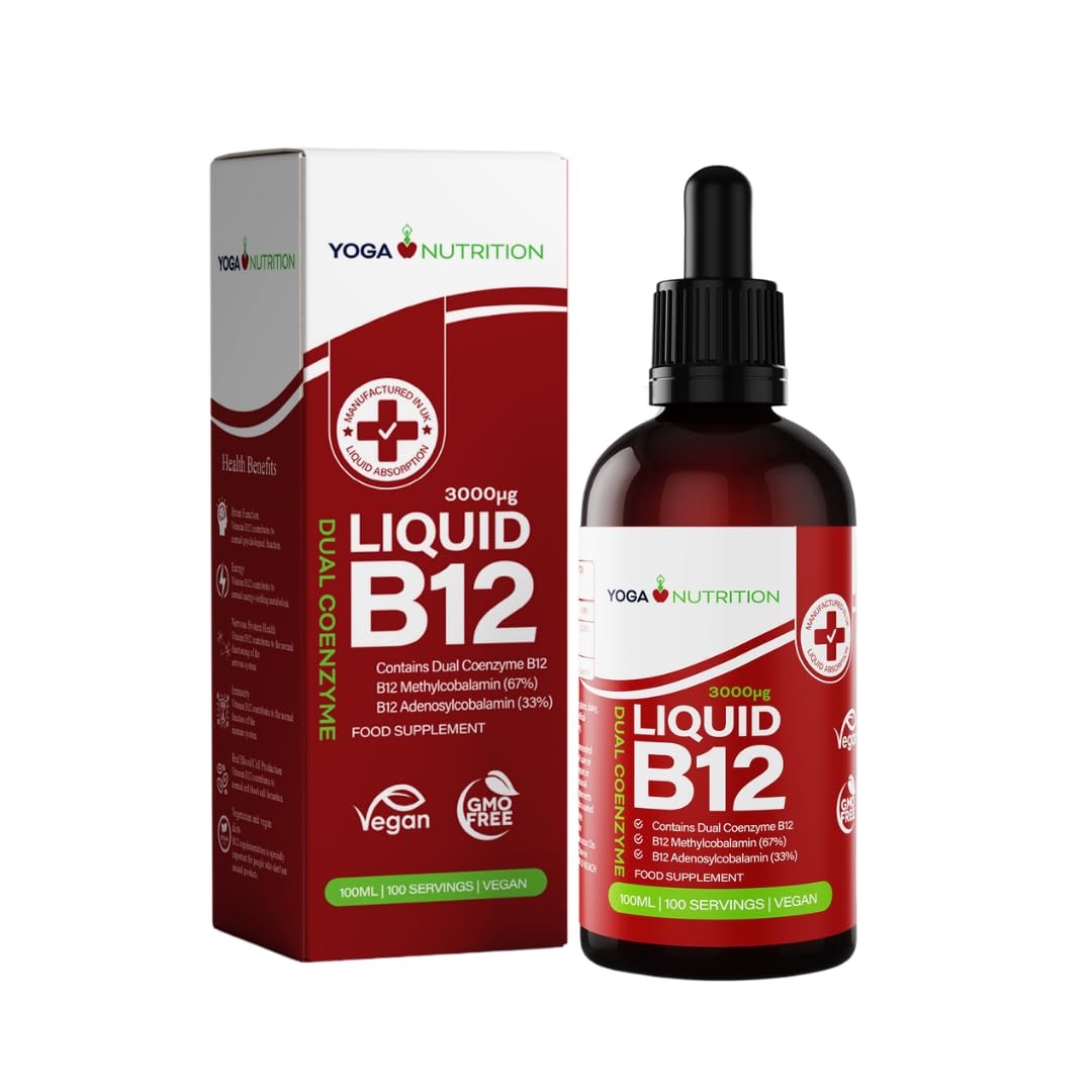 Vitamin B12 Liquid High Strength Large 100ml Bottle 3000mcg ...
