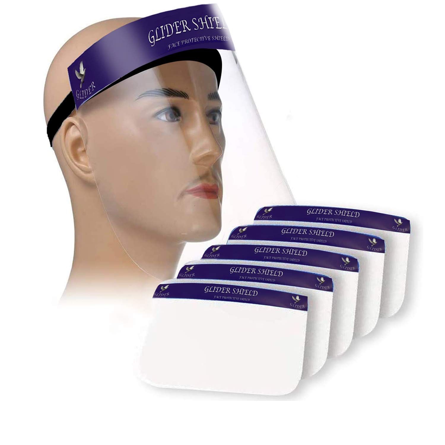 Glider Face Shield - Reusable Lightweight Full Face Transparent ...