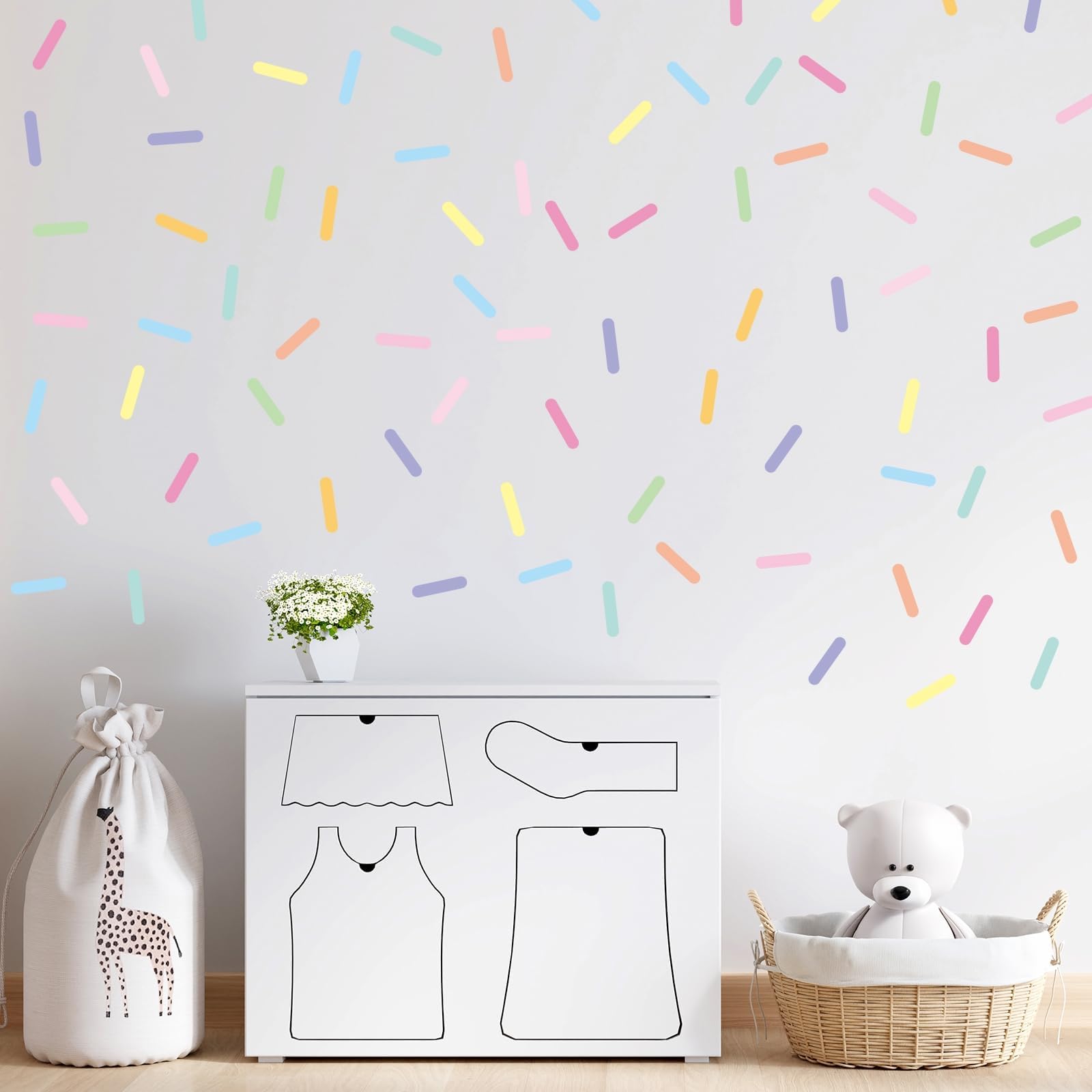Amazon.com: 300 Pieces Confetti Wall Decals Removable Peel and Stick ...