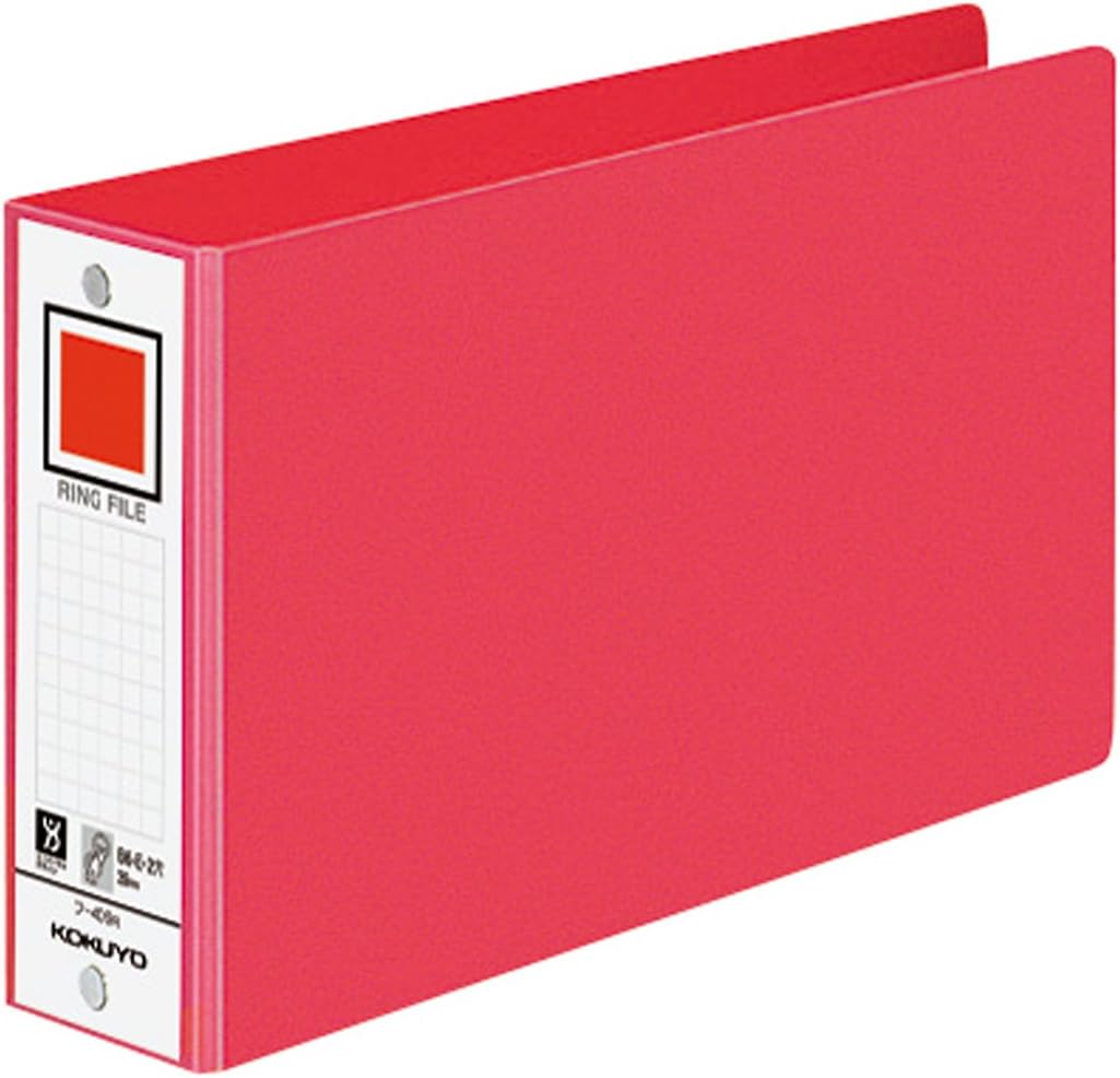 Kokuyo ring file 2 hole B6 horizontal 330-sheet red off -409NR : Amazon ...