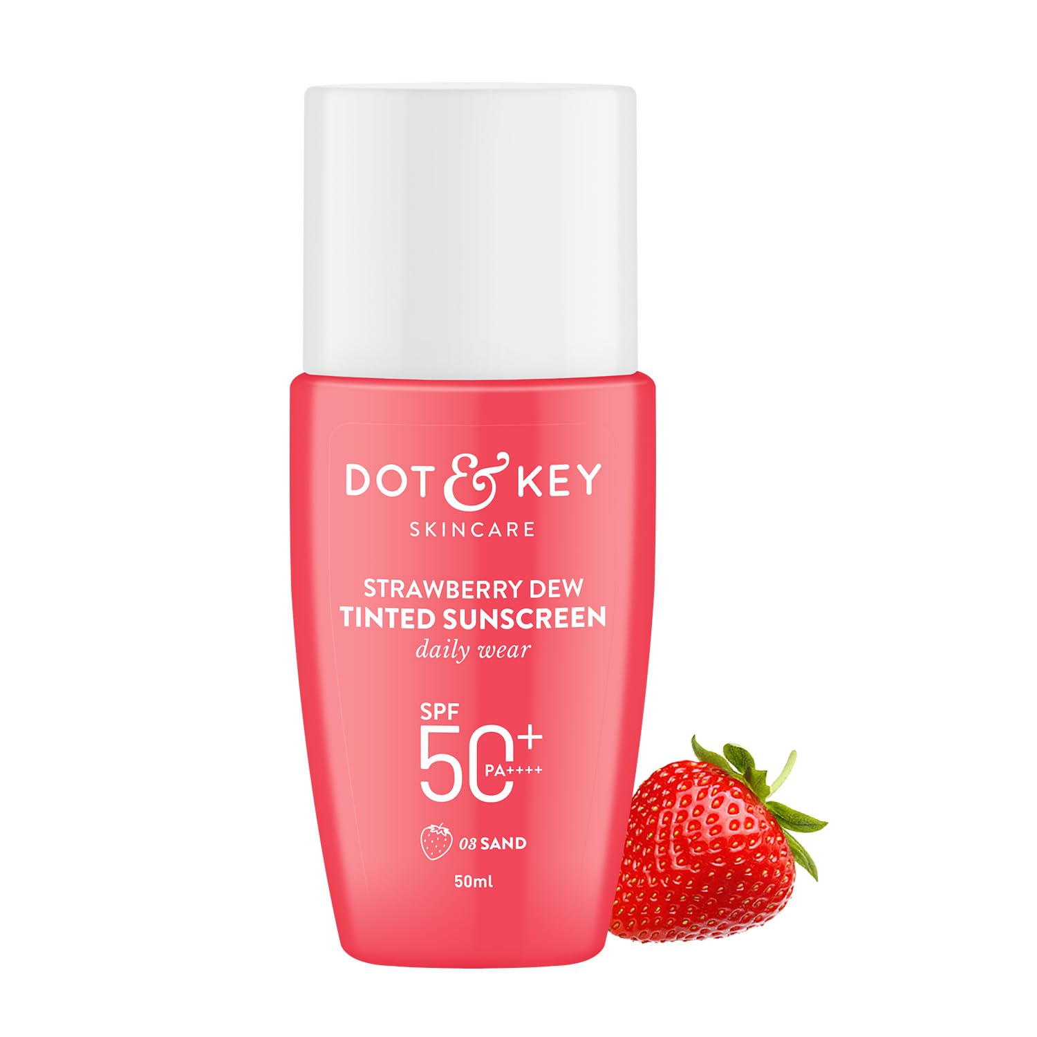 Dot & Key Strawberry Dew Tinted Sunscreen SPF 50+ Pa++++ - 03 Sand ...