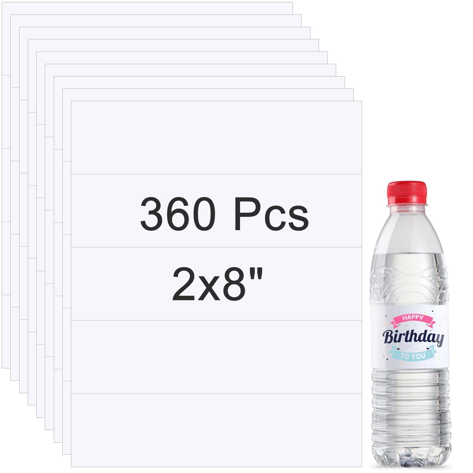 Buy Printable Water Bottle Labels Waterproof Blank Bottle Stickers