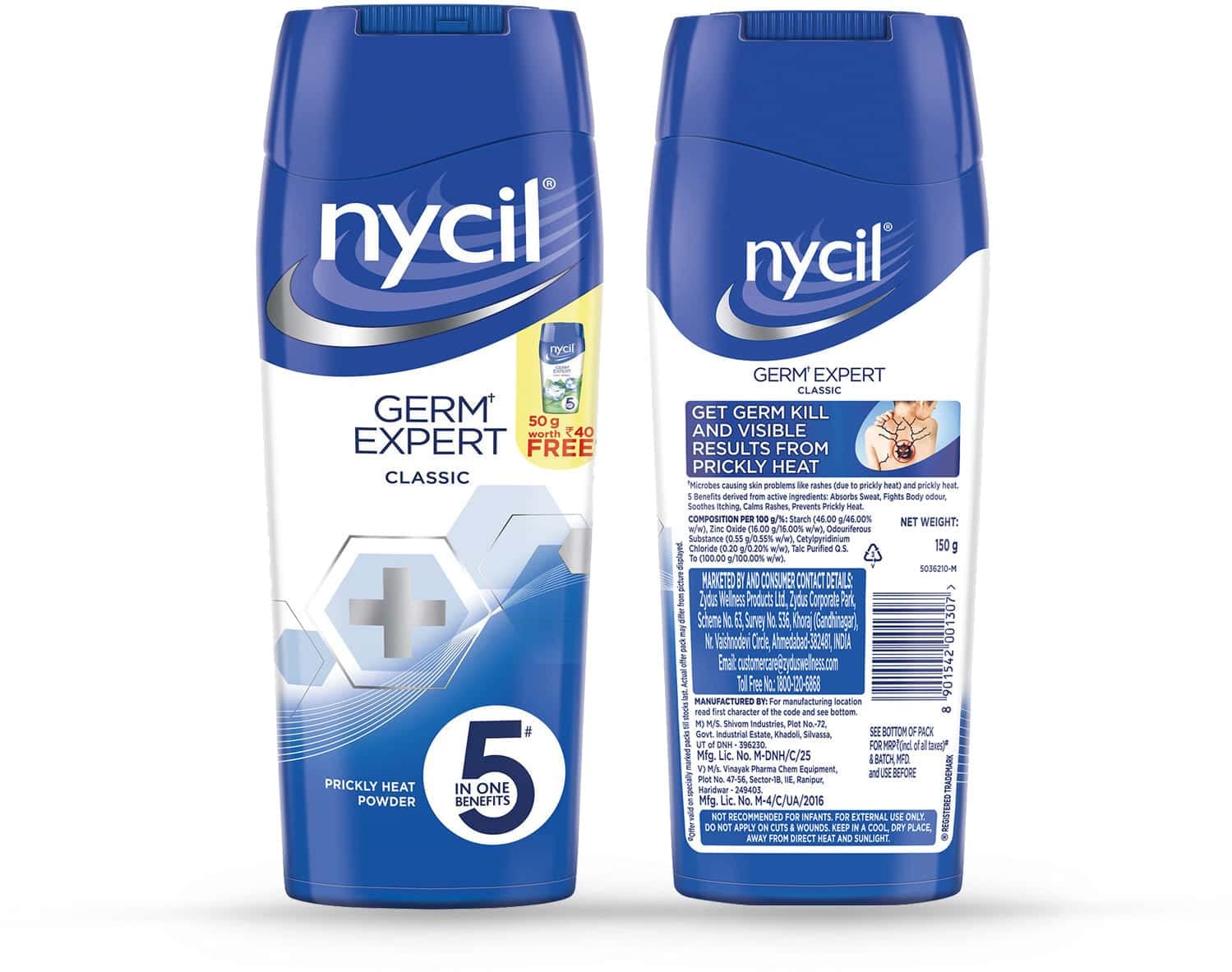 Nycil Prickly Heat Powder,ऑफर 150gm+50gm Free ऑफर Nycil Cool Powder for ...