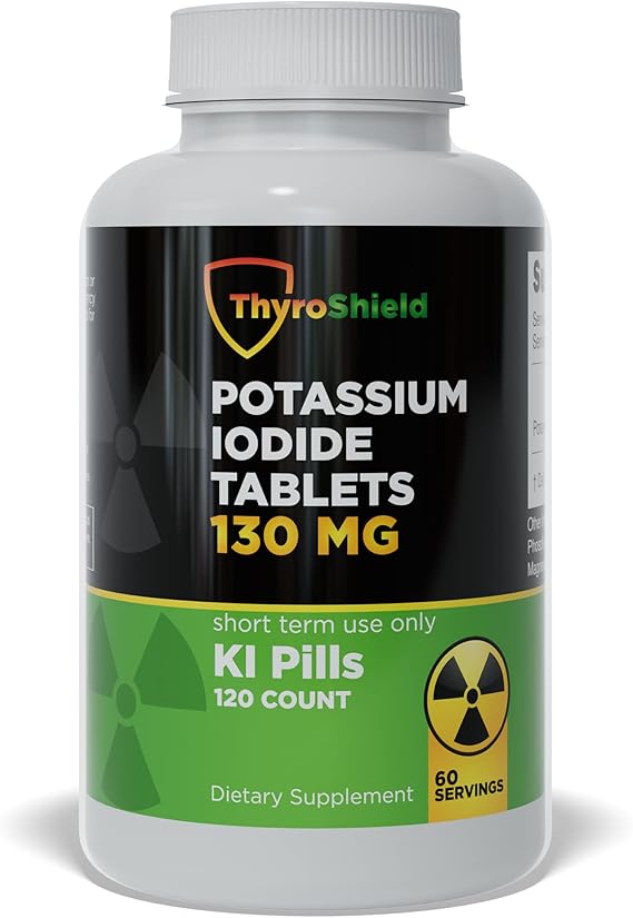 Amazon.com: ThyroShield Potassium Iodide Tablets - 130mg Dose ...