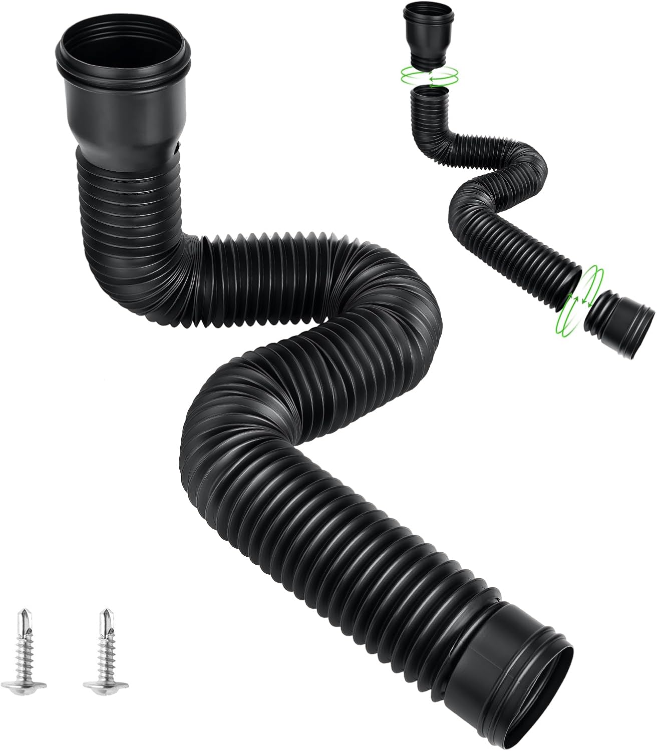 Catch Basin Downpipe Extension Set, Circular Gutter Downspout ...