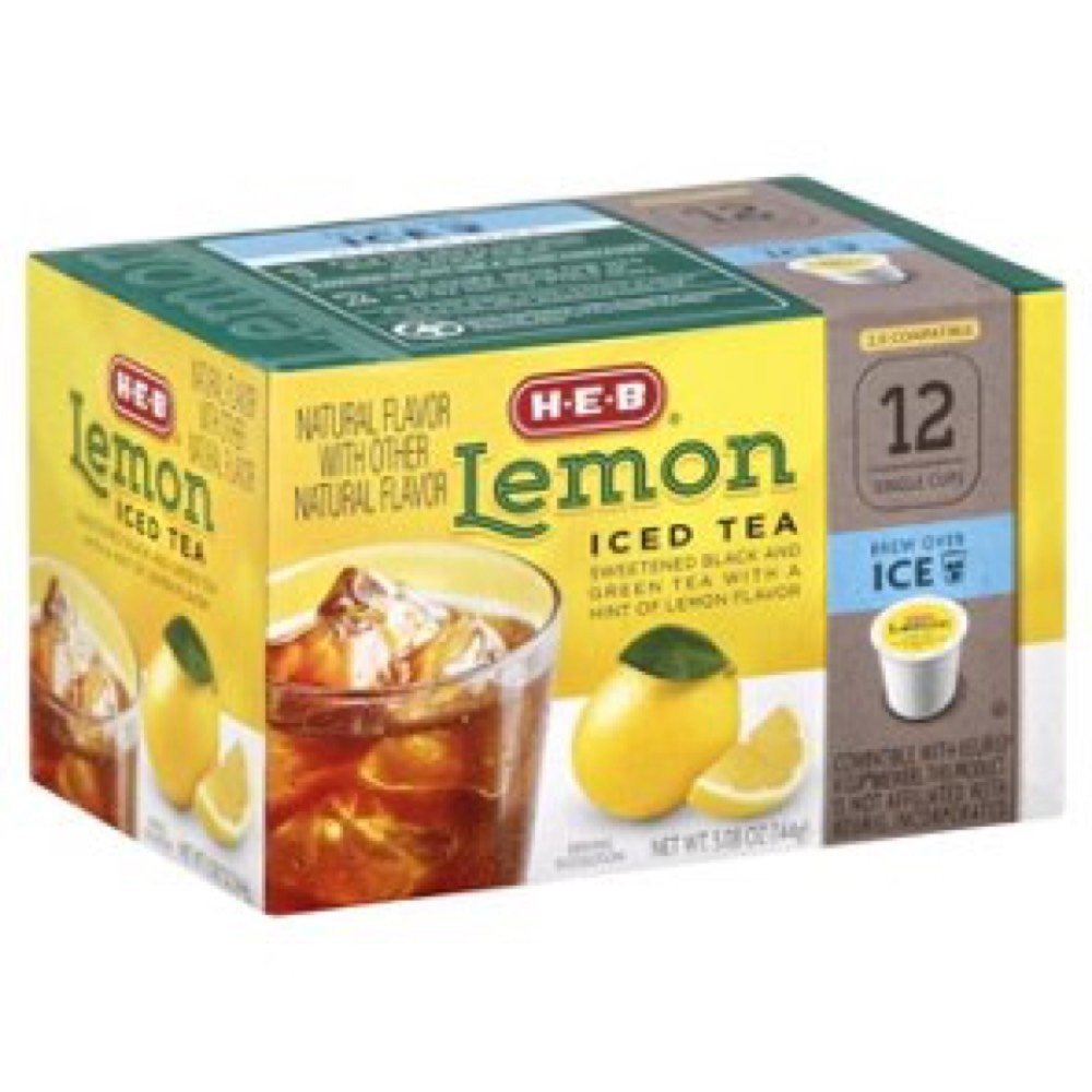 Amazon.com: HEB Lemon Iced Tea 12 single cup (servings) : Grocery ...