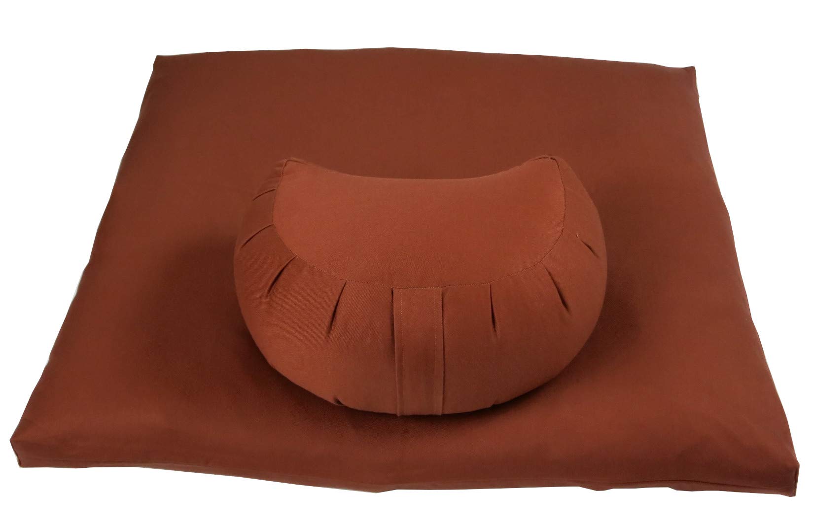 Amazon.com: Buckwheat Crescent Zafu and Zabuton Meditation Cushion Set ...