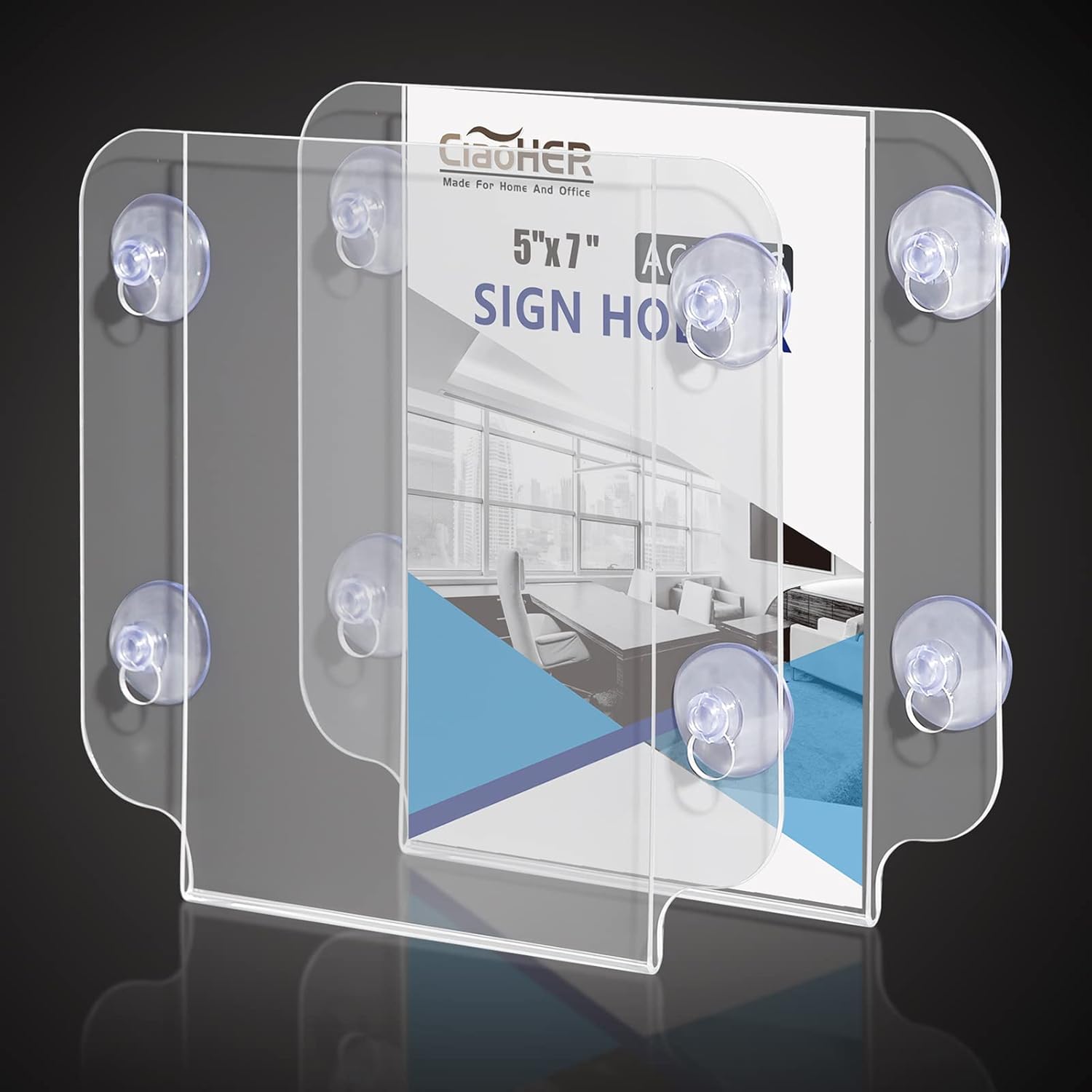 Buy CiaoHER Acrylic Sign Holder 5 x 7, Clear Acrylic Frames Glass ...