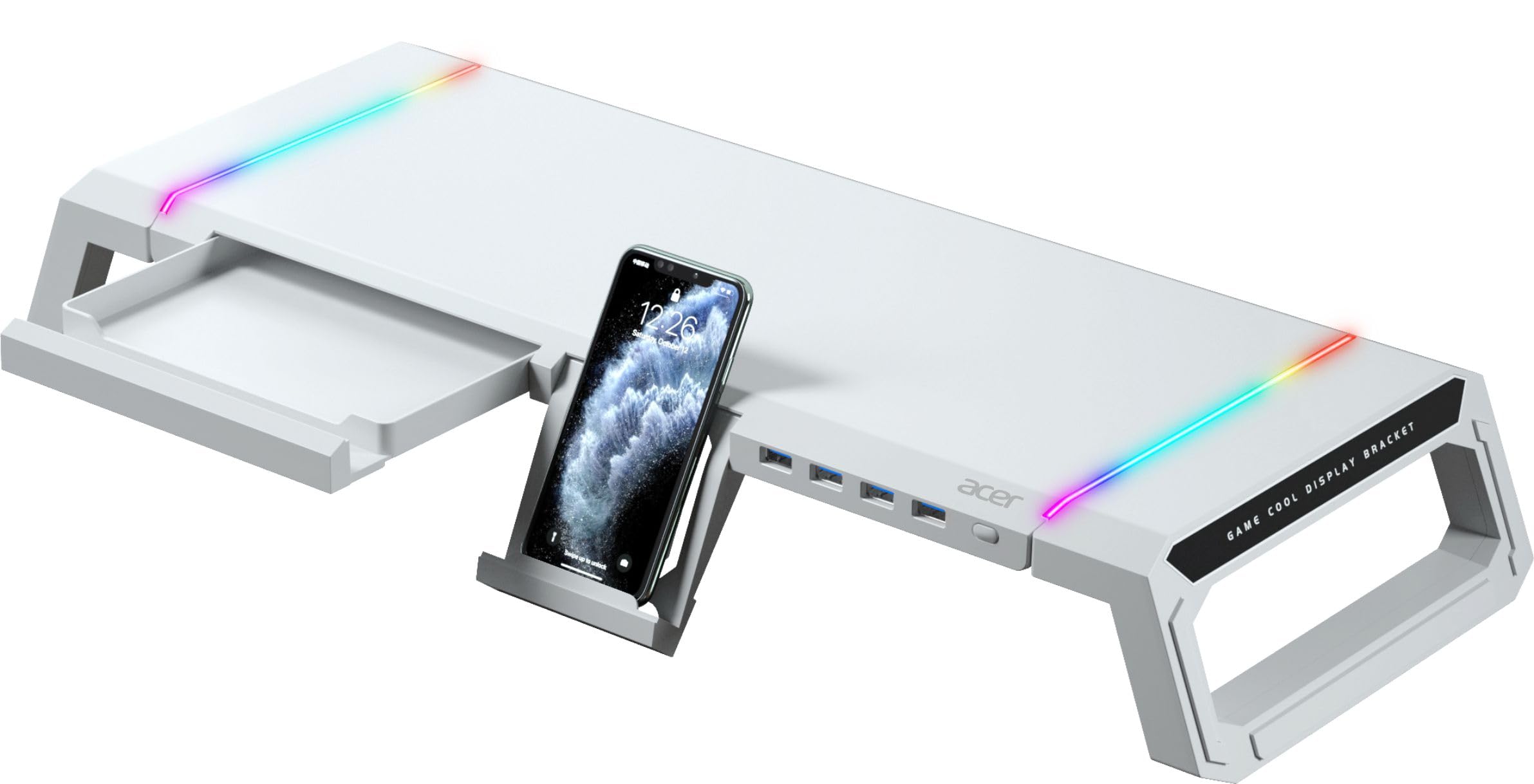 Acer Ergo Multifunction Monitor & Laptop Stand Featuring RGB Lighting ...