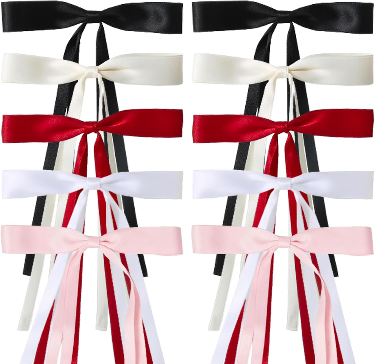 Amazon.com : Ribbon Hair Bows for Women Girls, 10PCS Hair Ribbon Bows ...