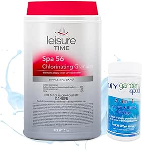 Amazon.com : Leisure Time E5 Spa 56 Chlorinating Granules for Spas and Hot Tubs, 5-Pounds with ...