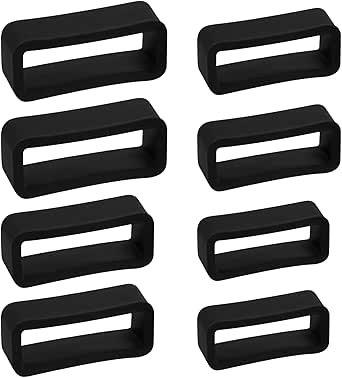 8pcs Watch Band Keepers, 4 Sizes Silicone Watch Band Loops Replacement ...