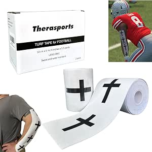 Amazon.com: Therasports 2 Rolls Faith Cross Turf Tape Football - Extra ...