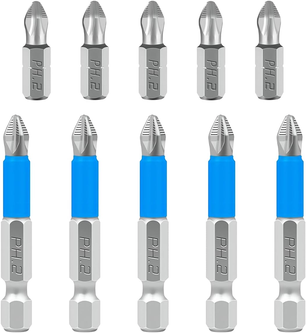 Qrity Magnetic Phillips Screwdriver Bit Set 1/4 Inch Hex Shank Phillips ...