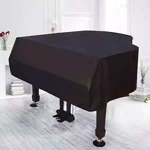 Amazon.com: Mavcobo Baby Grand Piano Cover Black Leather Grand Piano ...